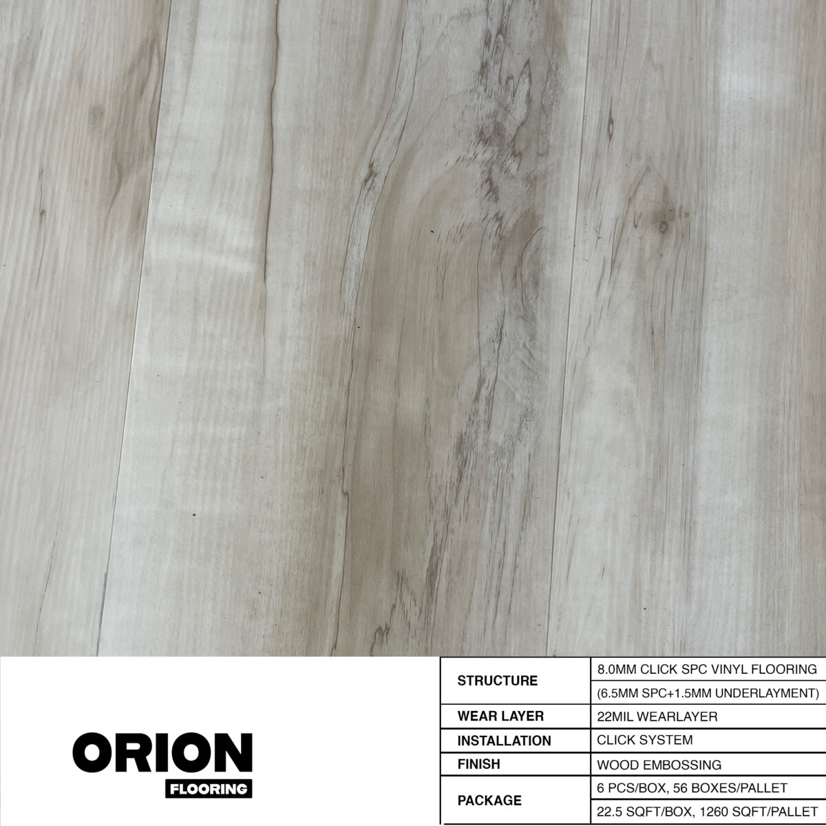 8 mm Vinyl Flooring Waterproof Vinyl Flooring Durable - ORION FLOORING